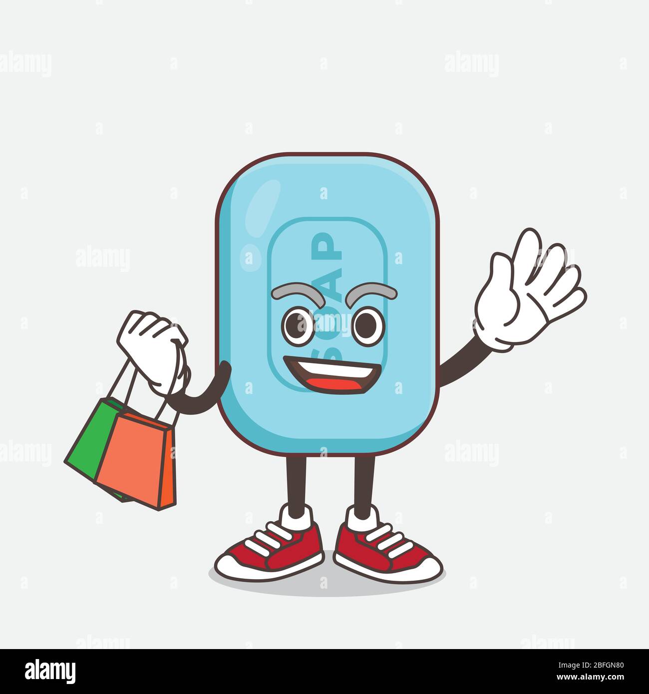 Illustration of Blue Soap Mascot Character Vector Stock Vector Image ...