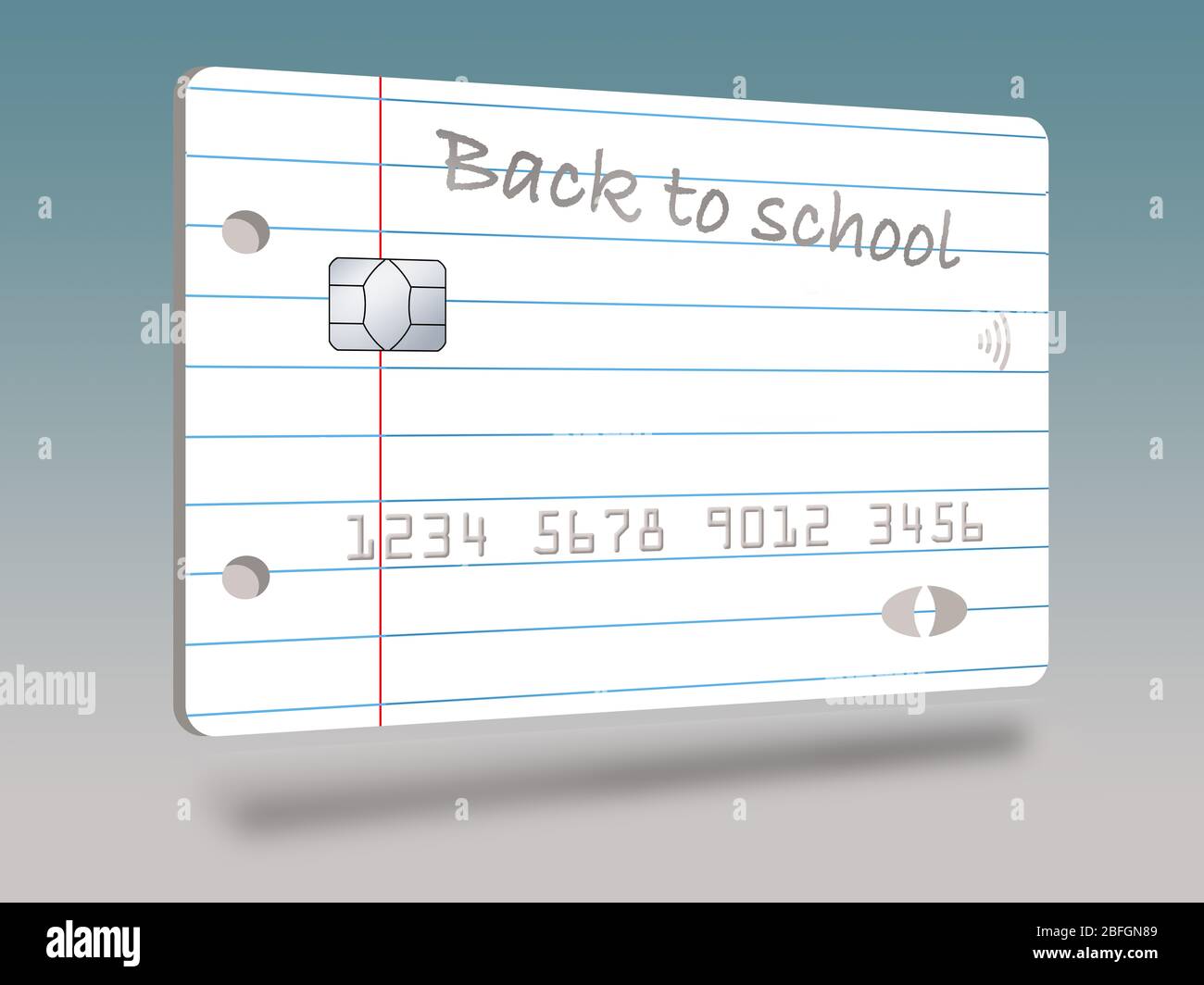 Here is a credit card that looks like a page from a student’s notebook ...