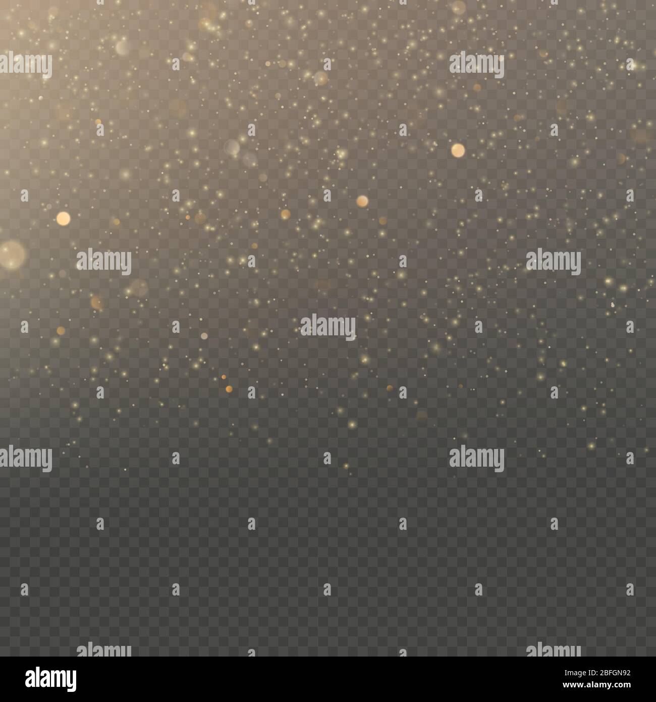 Overlay effect glitter gold light shine effect on transparent ...