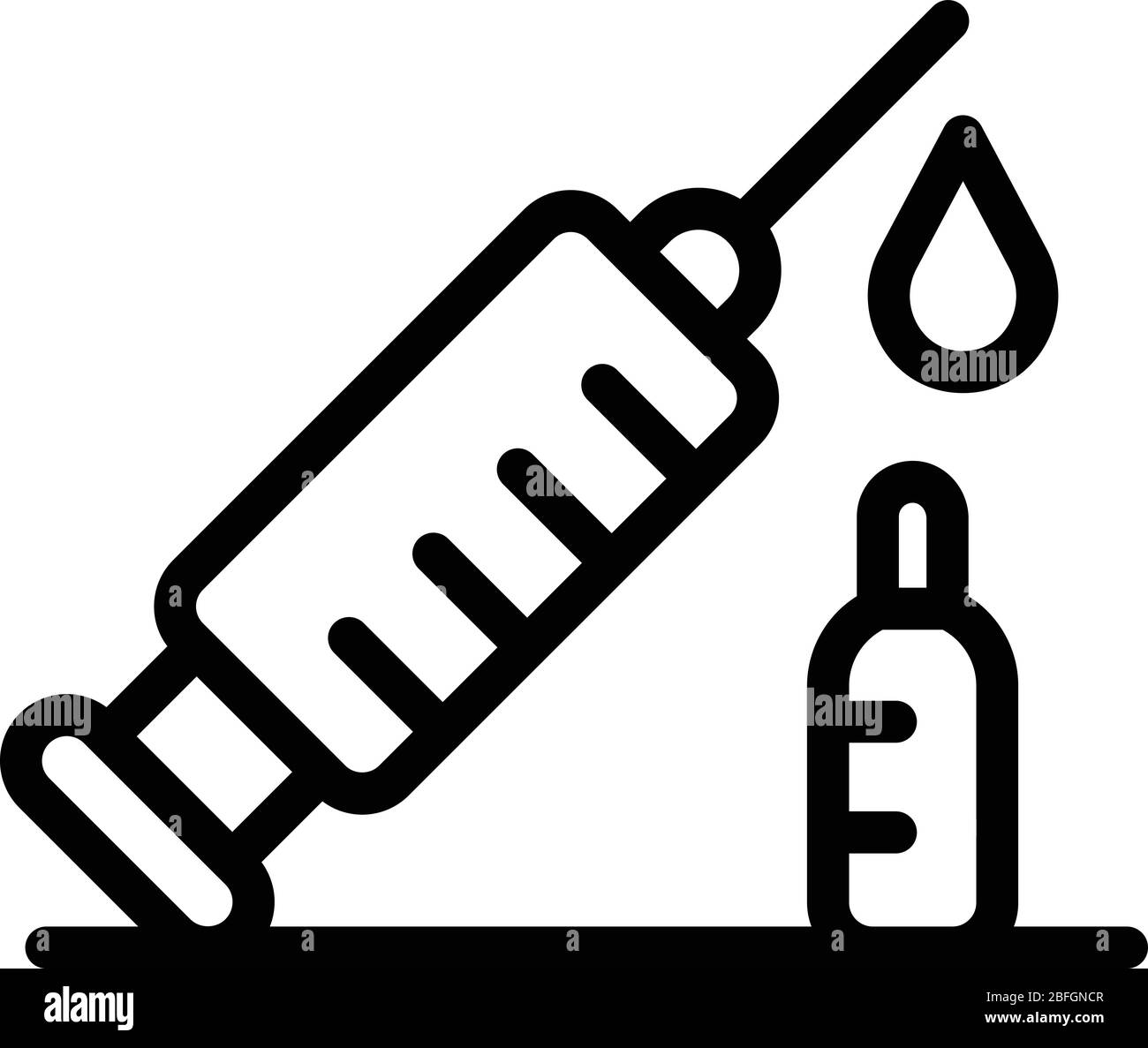 Syringe injection icon, outline style Stock Vector Image & Art - Alamy