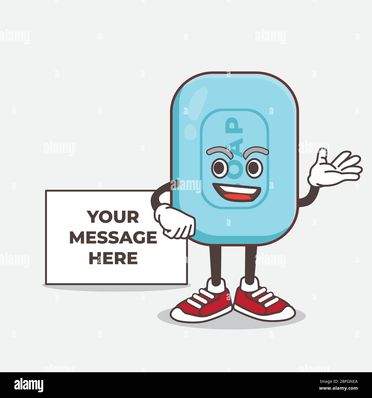 Illustration of Blue Soap Mascot Character Vector Stock Vector Image ...