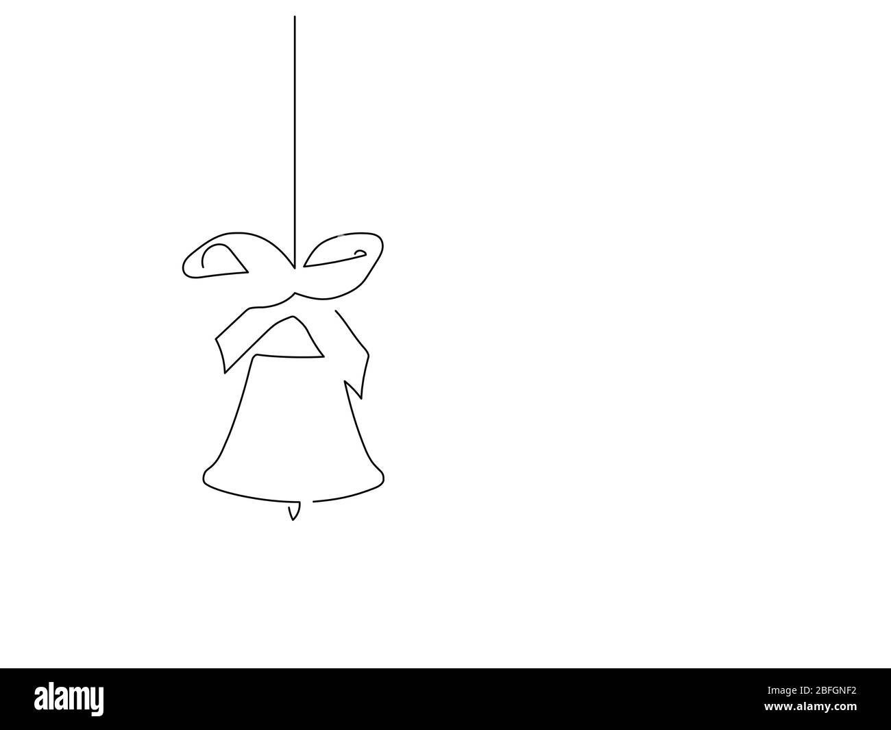 Christmas isolated line drawing, vector illustration design Stock ...