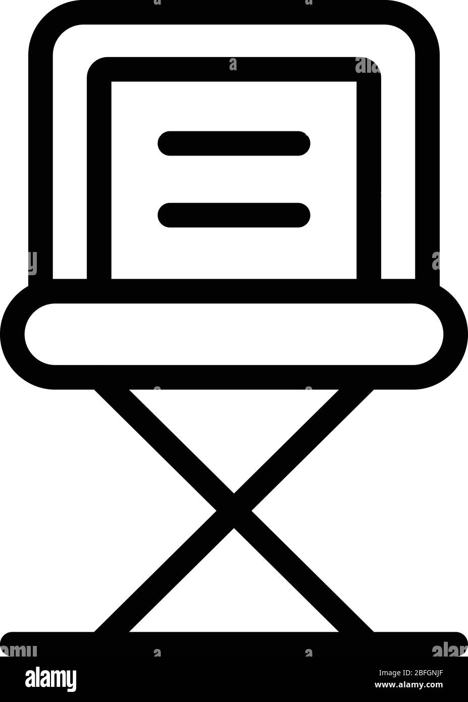 Folding chair icon, outline style Stock Vector Image & Art - Alamy