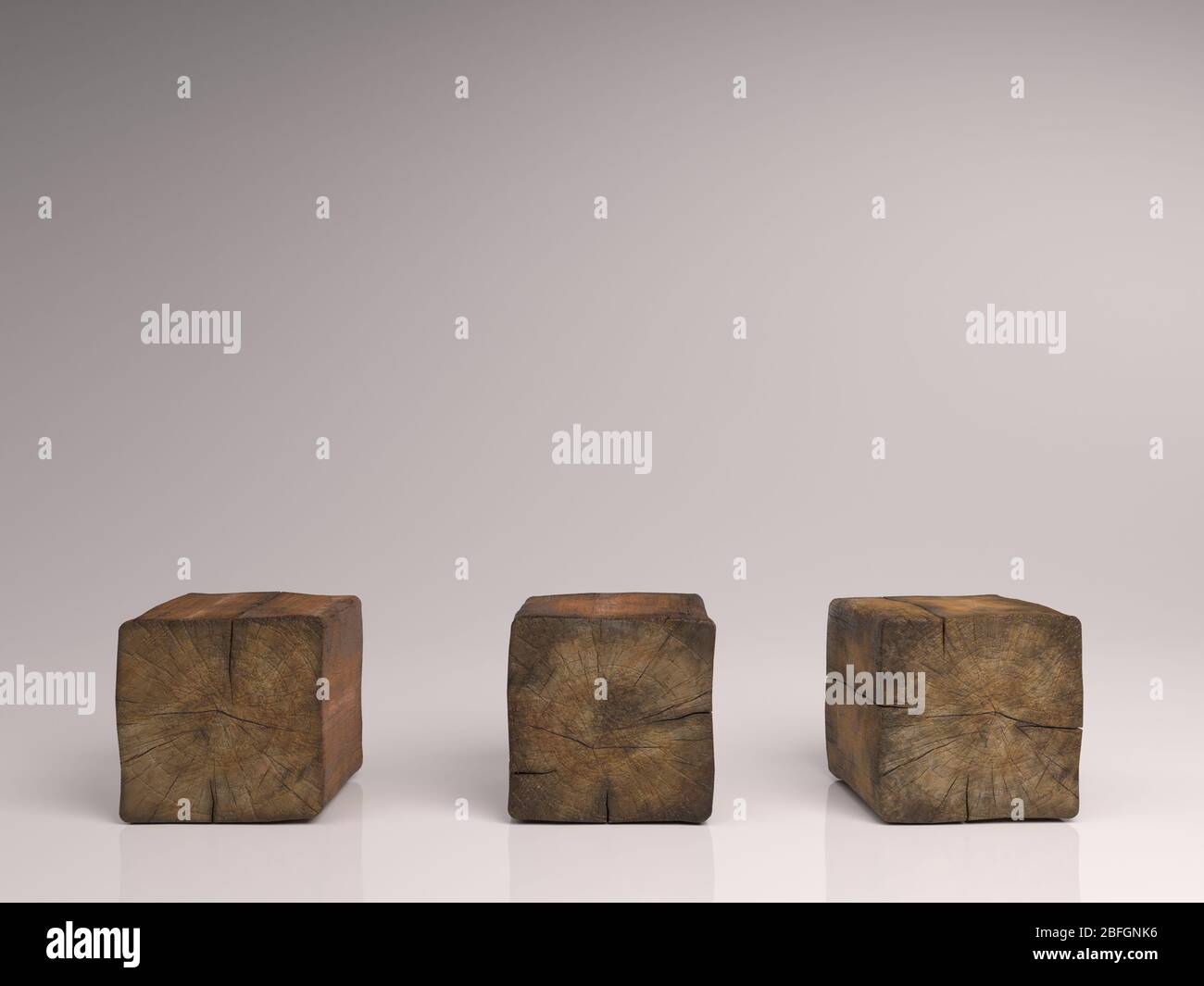 Design concept - abstract geometric real wooden cube with surreal ...