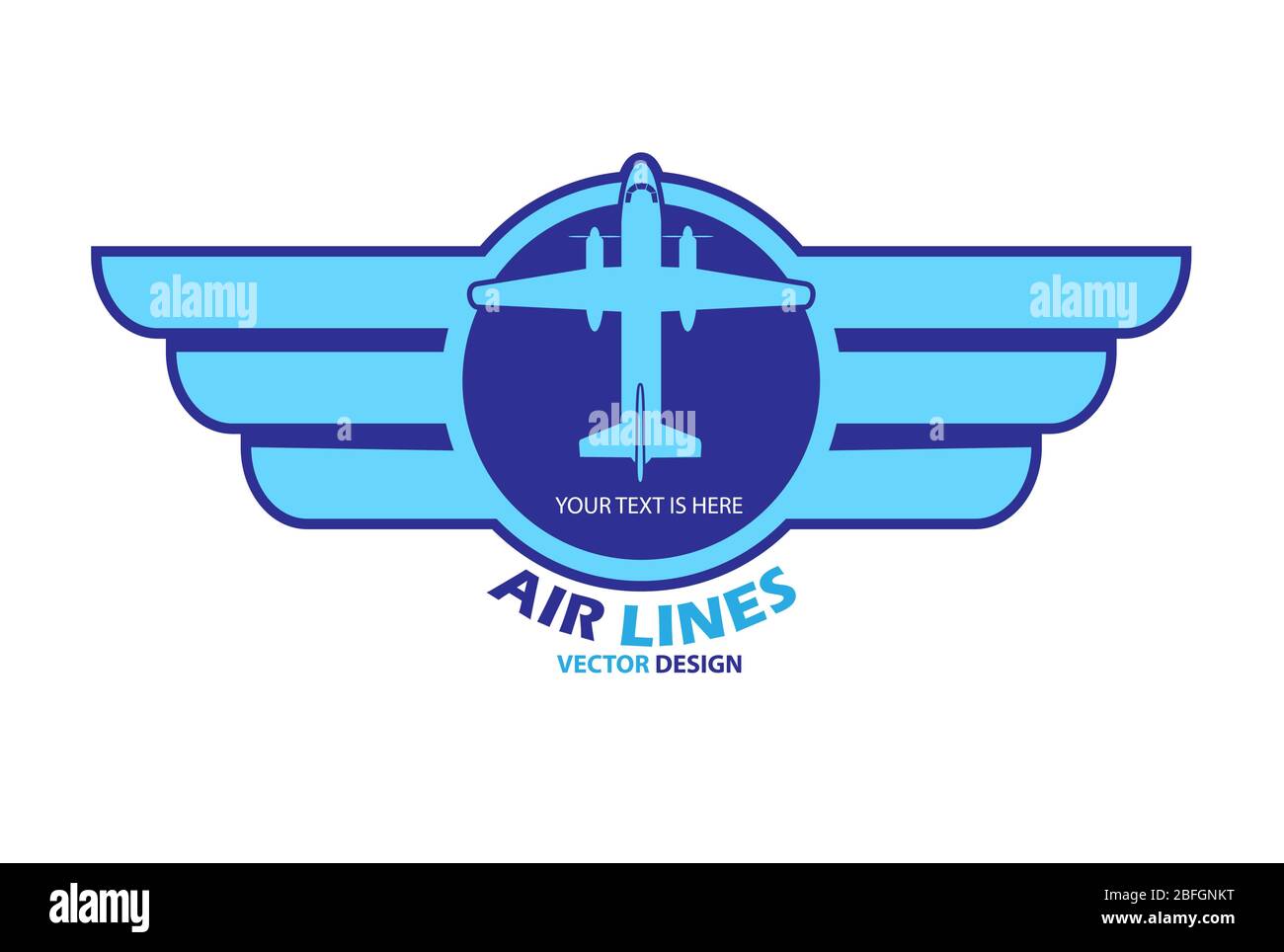 Vector logo of an airplane, travel or tourism. Template for corporate ...