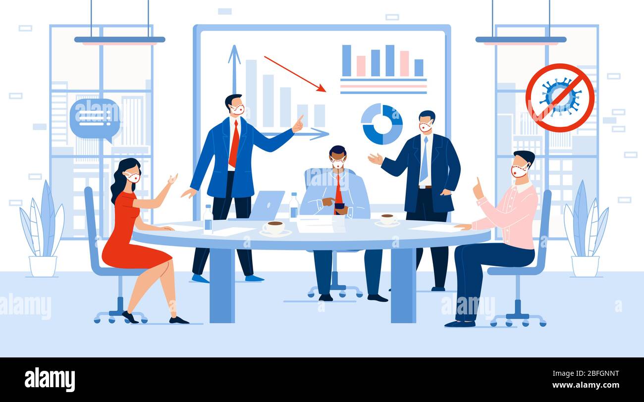 Businesspeople in brainstorming meeting Stock Vector Images - Alamy