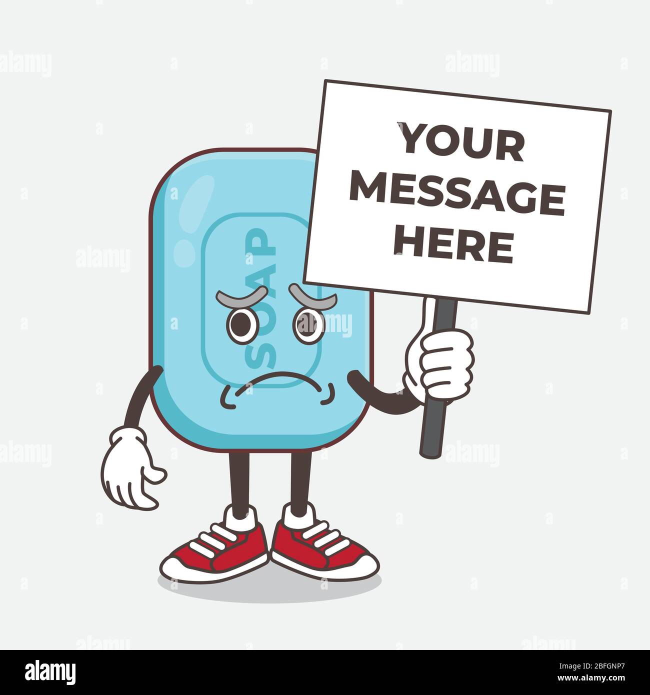 Illustration of Blue Soap Mascot Character Vector Stock Vector Image ...