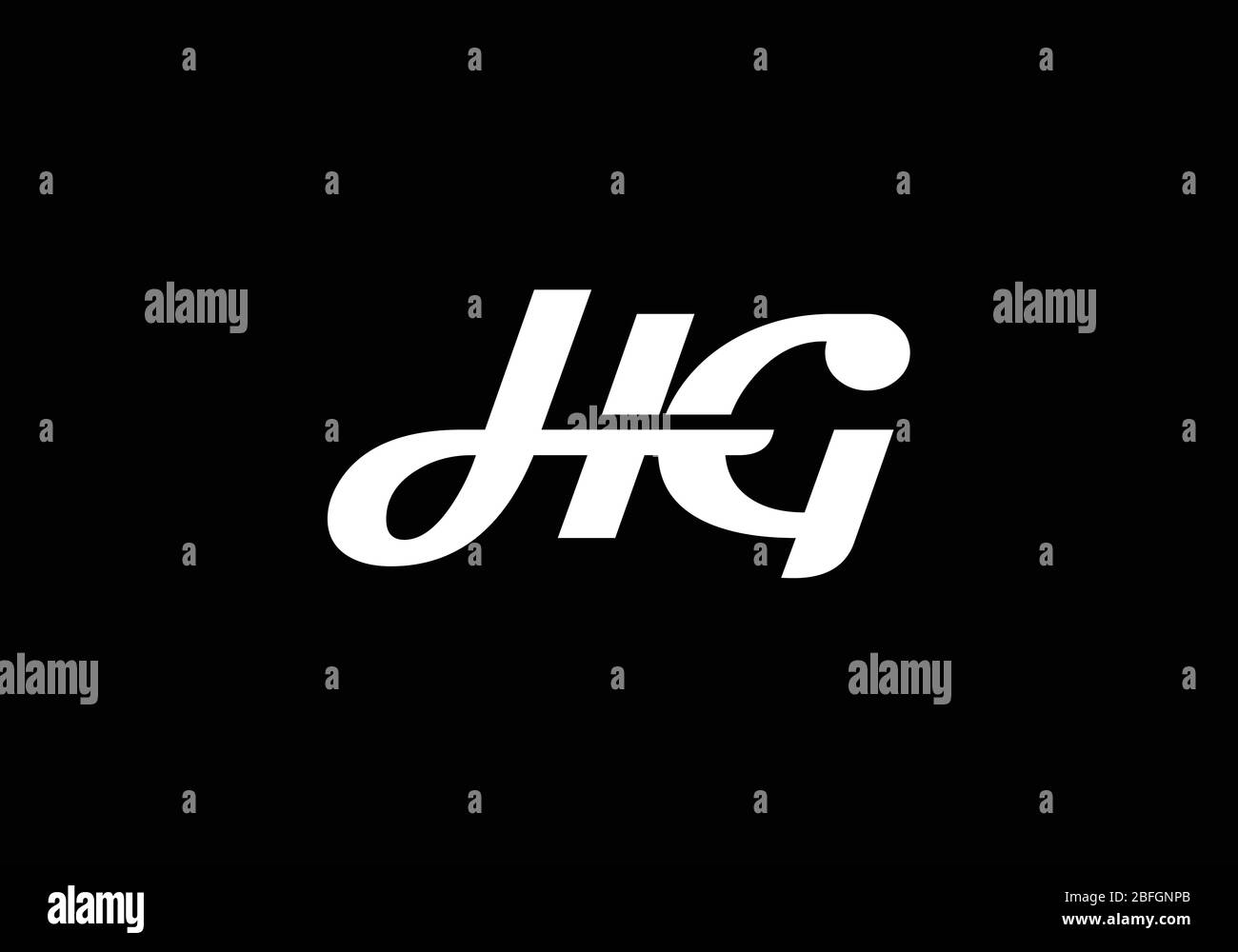 Initial Monogram Letter HG Logo Design Vector Template. HG Letter Logo ...