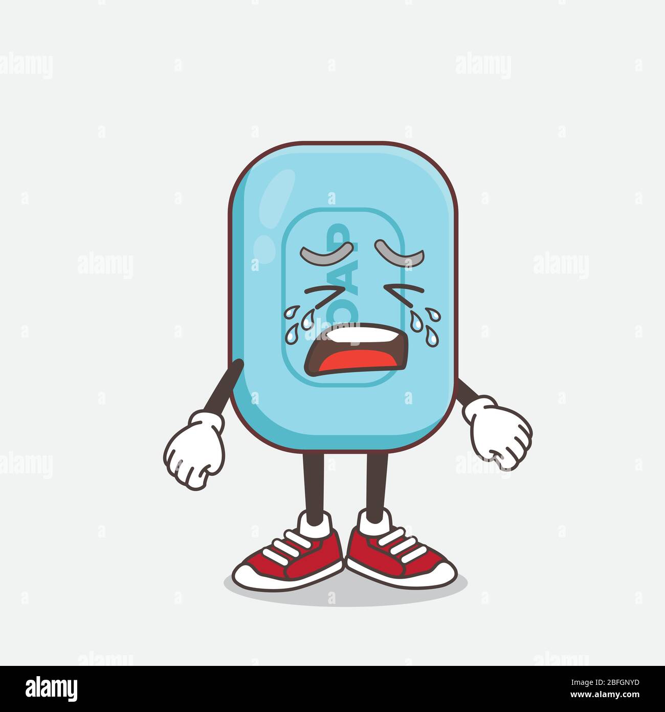 Illustration of Blue Soap Mascot Character Vector Stock Vector Image ...