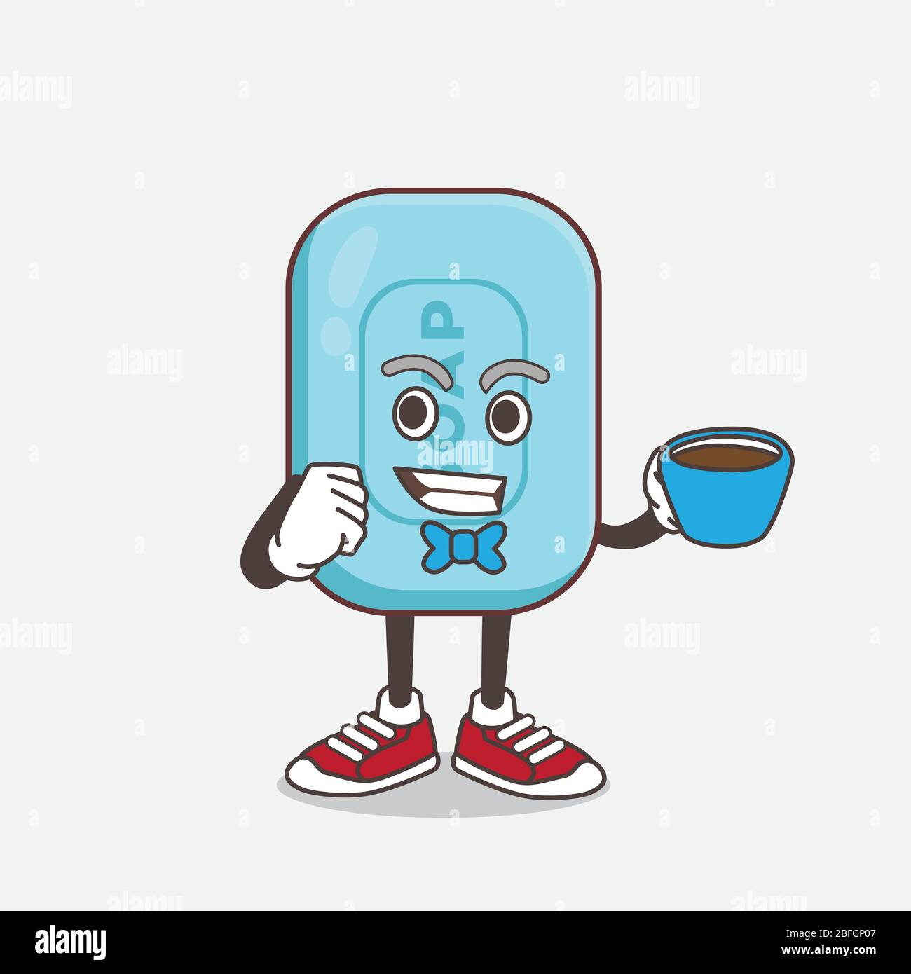 Illustration of Blue Soap Mascot Character Vector Stock Vector Image ...