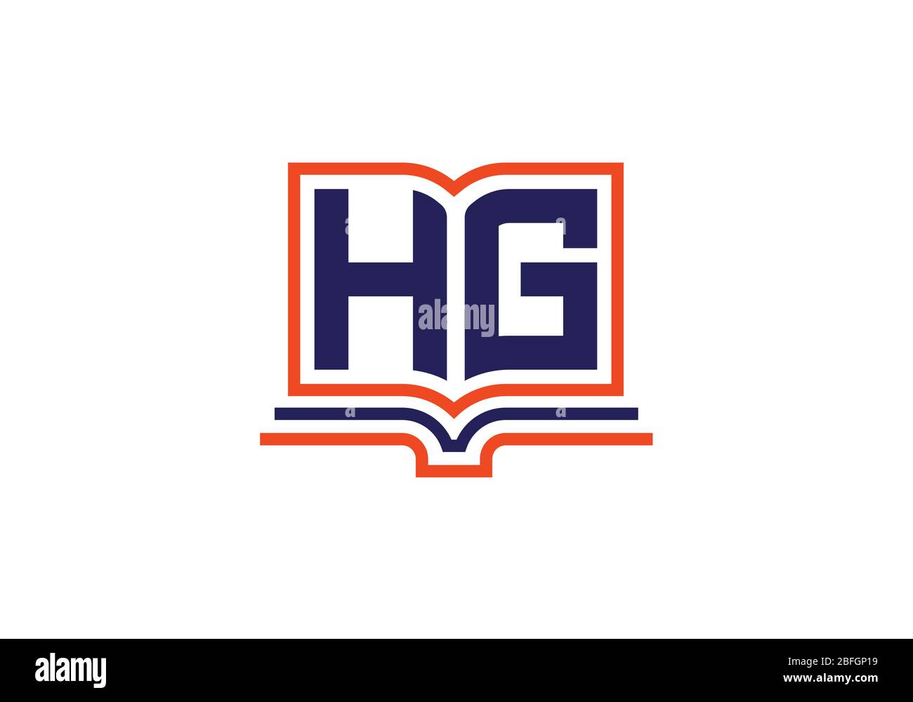 Initial Monogram Letter HG Logo Design Vector Template. HG Letter Logo ...