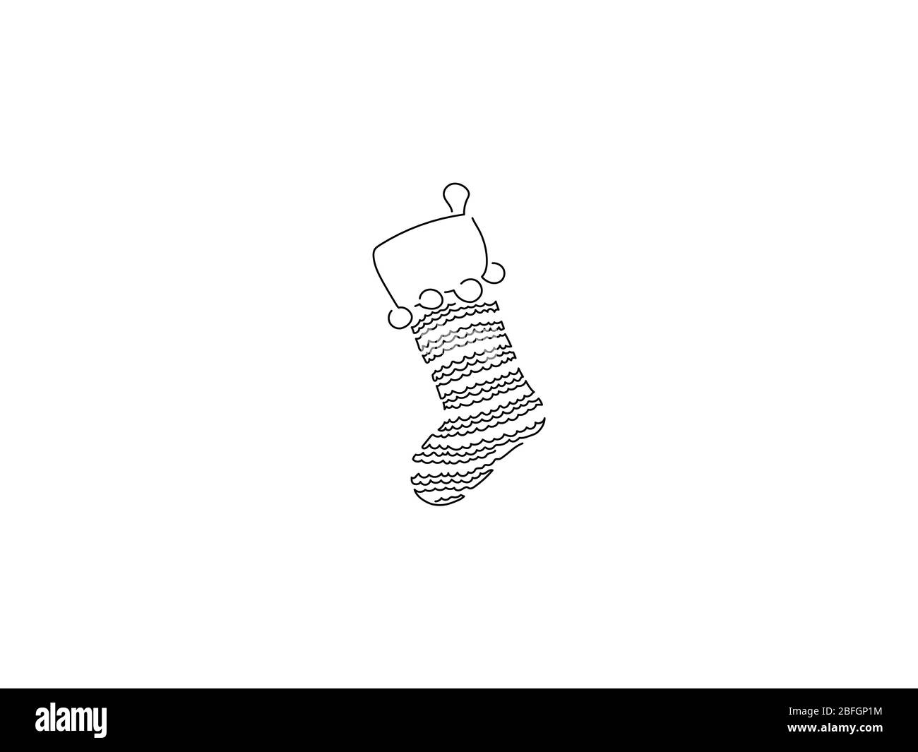 Christmas isolated line drawing, vector illustration design Stock ...