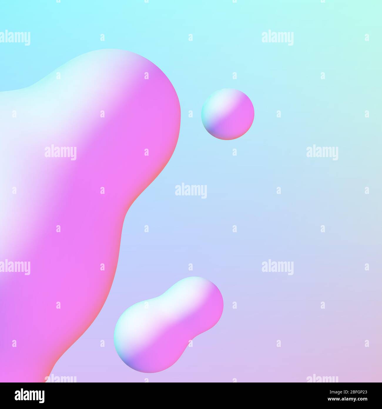 Fluid design liquid blobs with vibrant intense colors abstract ...