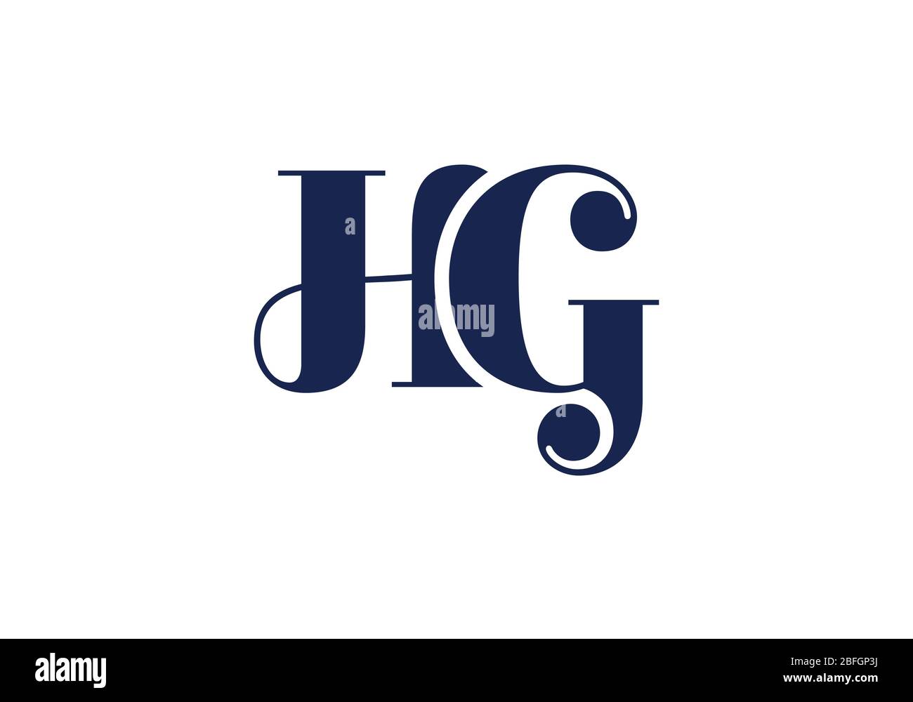 Initial Monogram Letter HG Logo Design Vector Template. HG Letter Logo ...