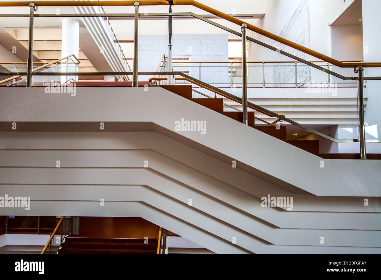 staircase in a modern design inside a building Stock Photo - Alamy