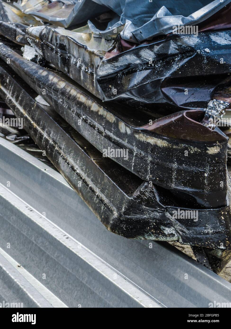 different parts of high-piled metal trash Stock Photo - Alamy
