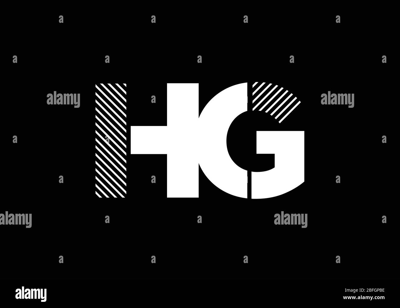 Initial Monogram Letter HG Logo Design Vector Template. HG Letter Logo ...