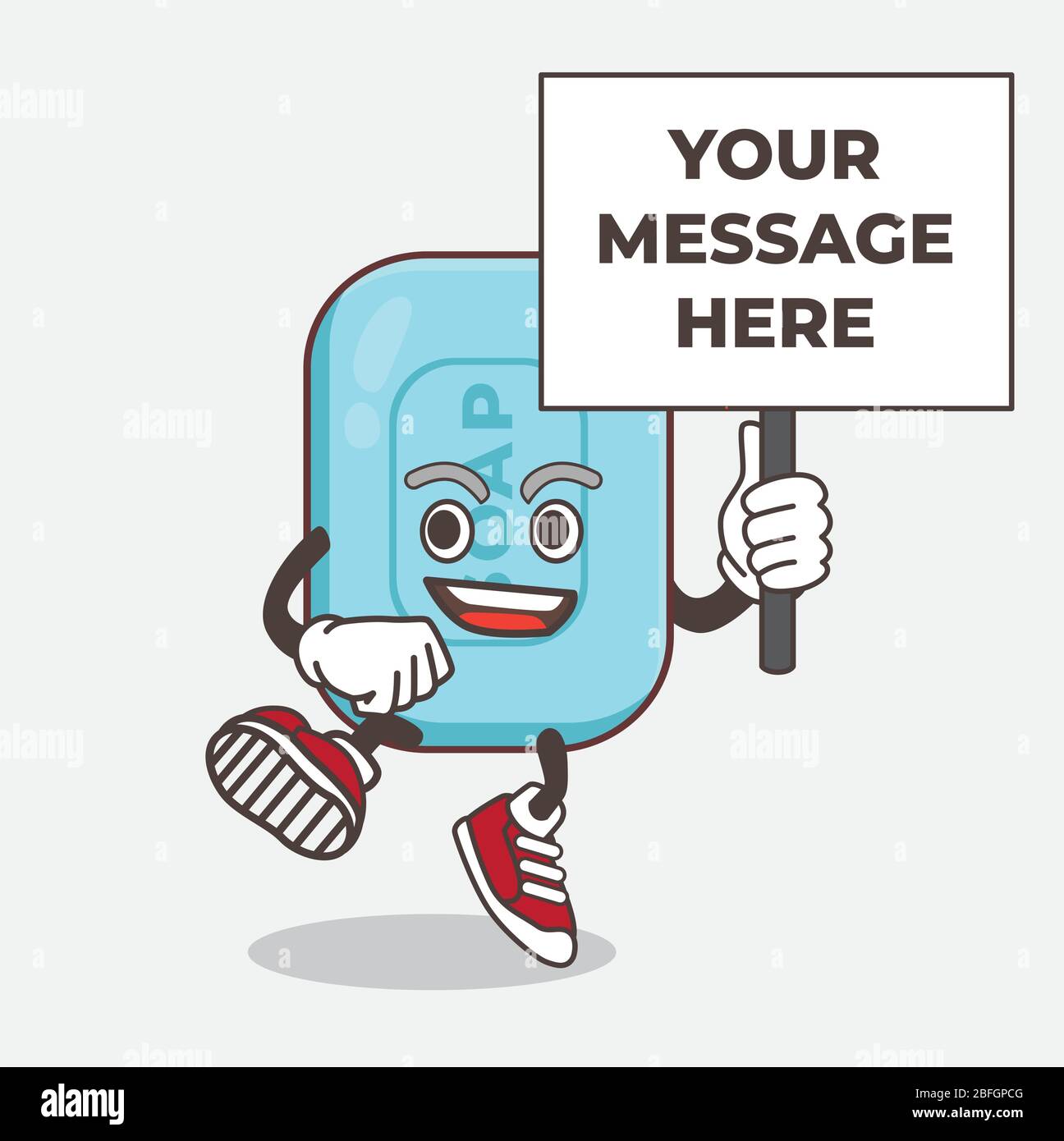 Illustration of Blue Soap Mascot Character Vector Stock Vector Image ...