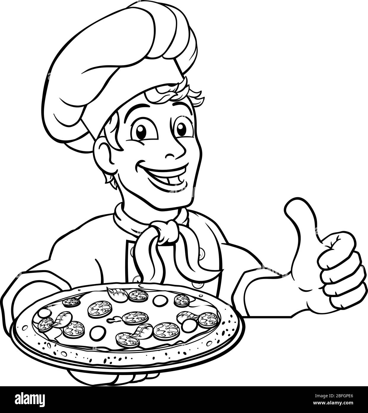 Pizza Chef Cartoon Stock Vector Image & Art - Alamy