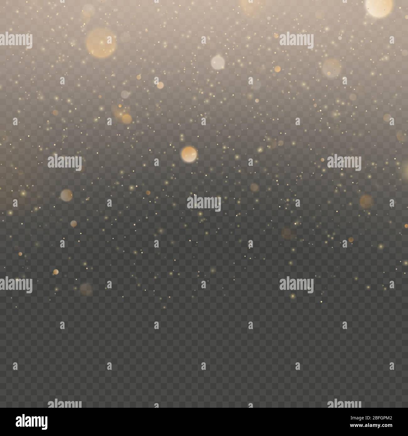 Glitter particles overlay effect. Gold glittering star dust sparkling ...