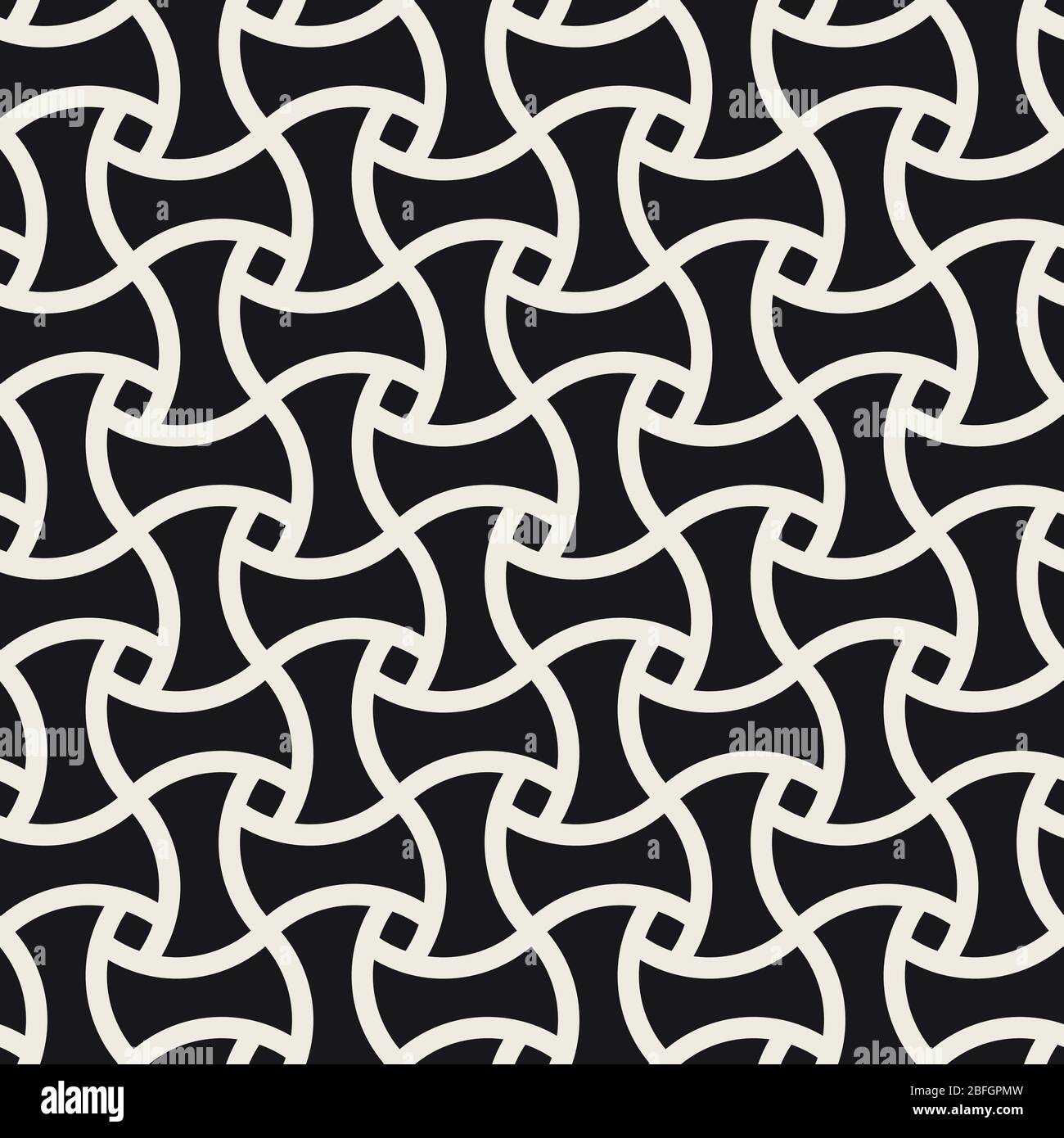 Vector seamless twisting lines pattern. Modern abstract texture. Repeating geometric tiles from ...