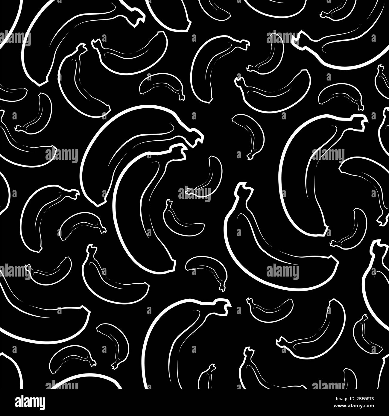 Abstract seamless background design cloth texture with banana elements ...