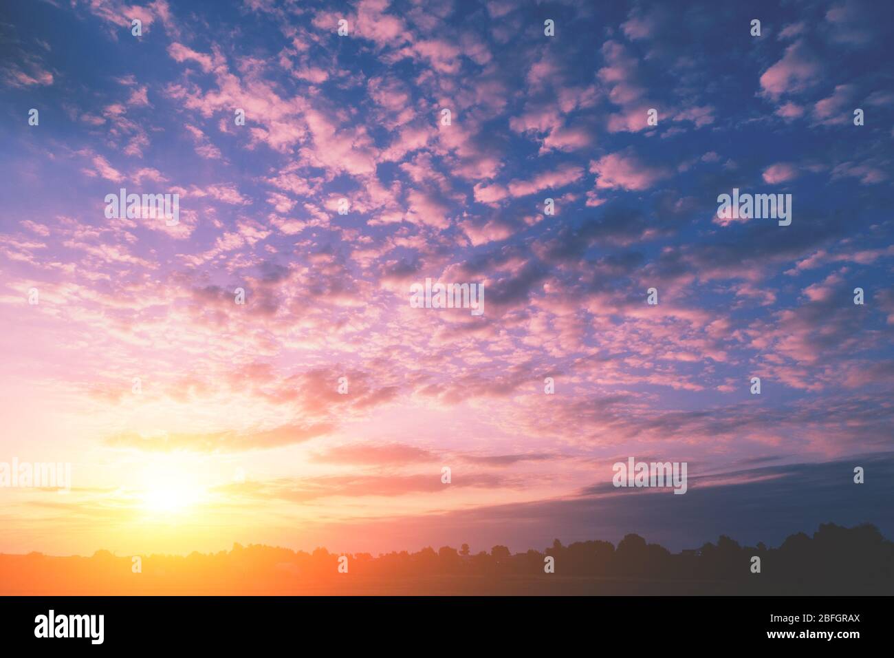 Colorful cloudy sky at sunset. Gradient color. Sky texture, abstract ...