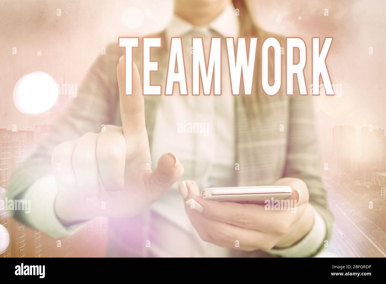 Handwriting text writing Teamwork. Conceptual photo combined action of ...