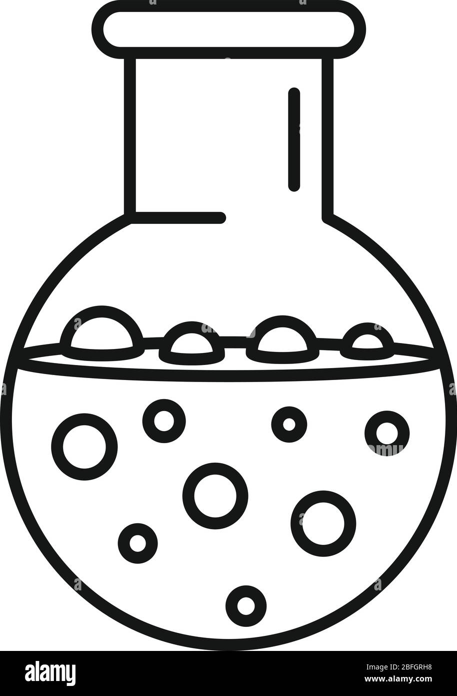 Chemical boiling flask icon. Outline chemical boiling flask vector icon ...