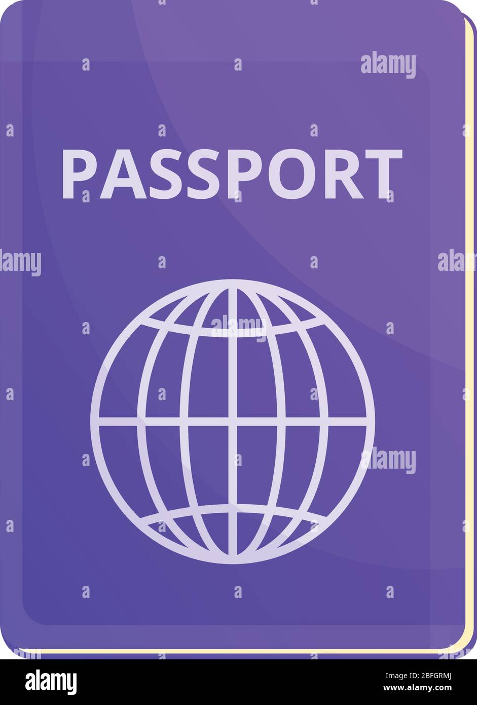 International passport icon. Cartoon of international passport vector ...