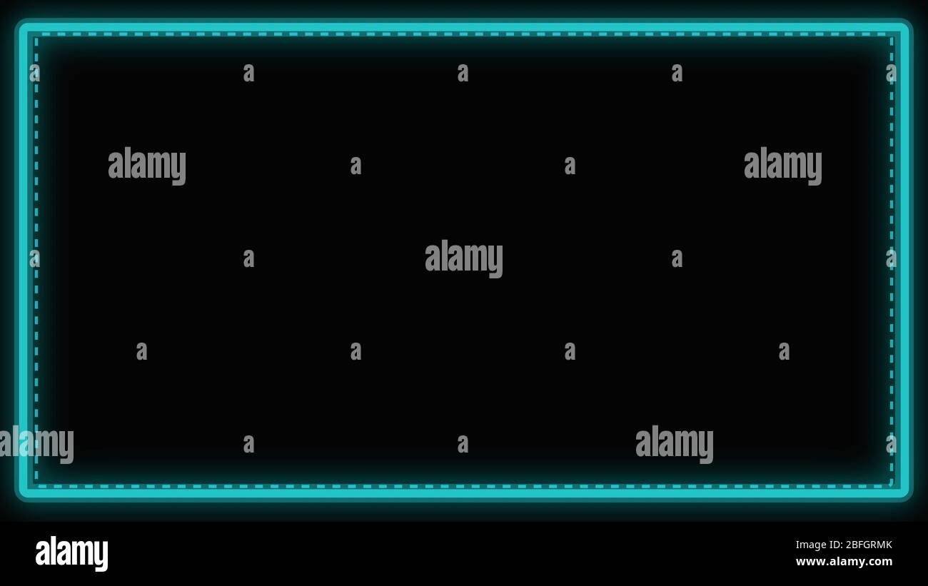 Glowing square hologram animation on black background. Futuristic ...