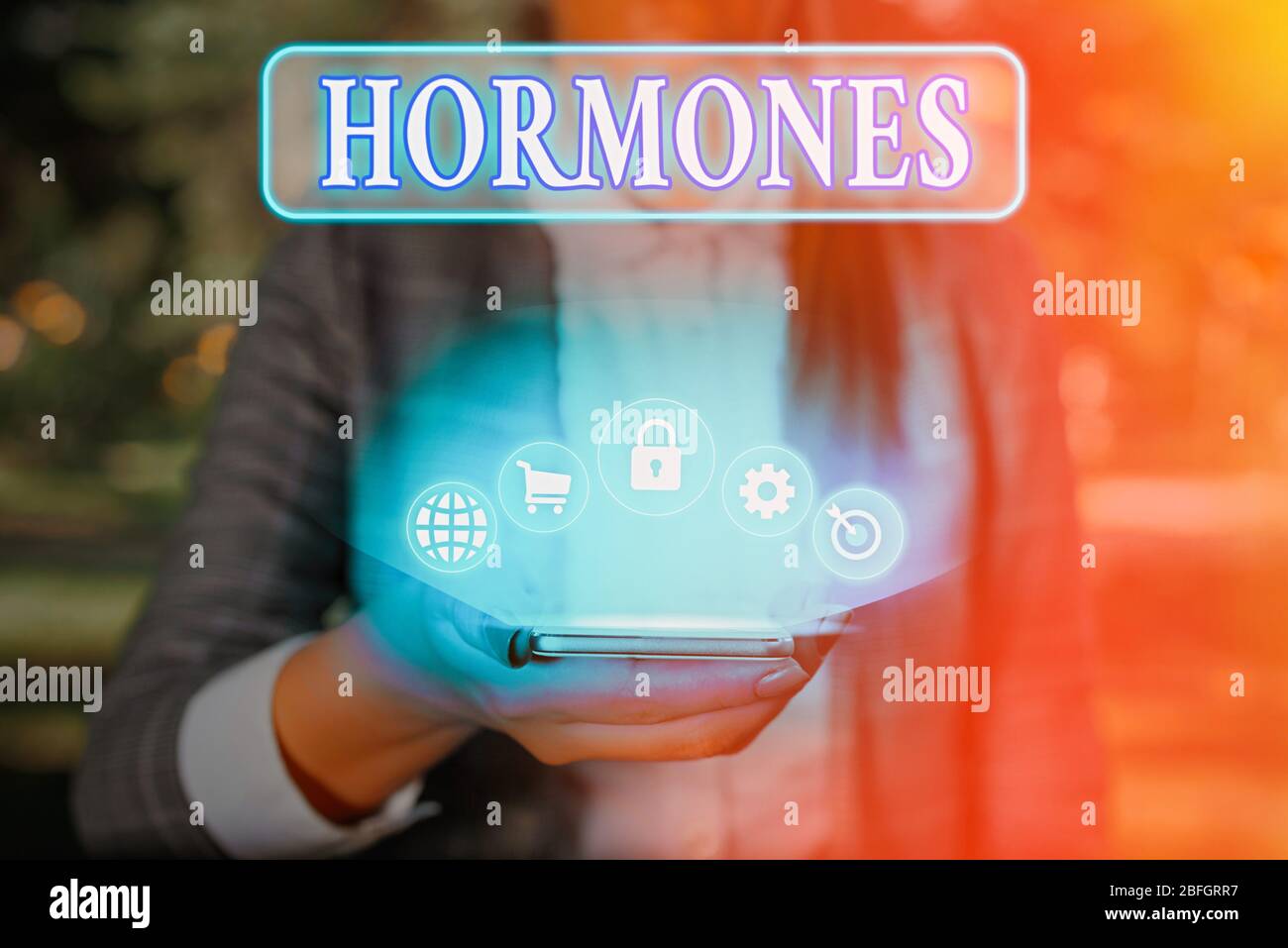 Text sign showing Hormones. Business photo text regulatory substance ...