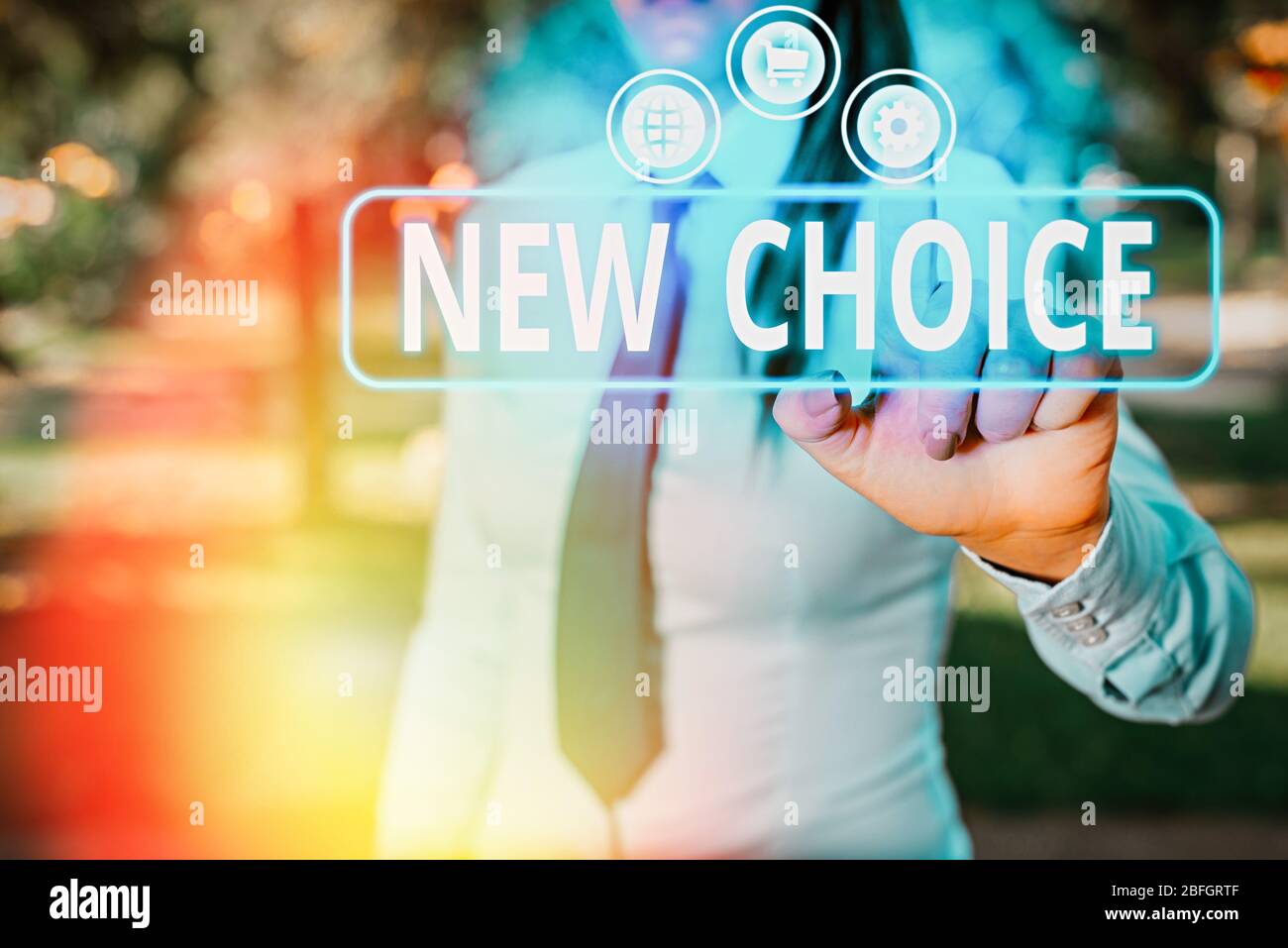 Hand choosing one options hi-res stock photography and images - Alamy