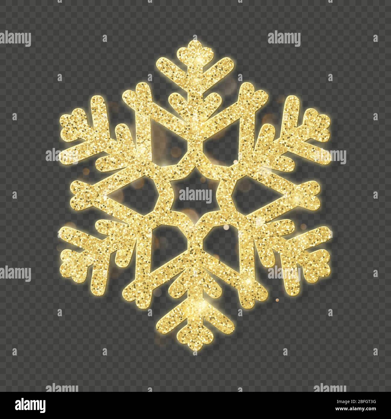 Christmas shining gold snowflake overlay object. EPS 10 Stock Vector ...