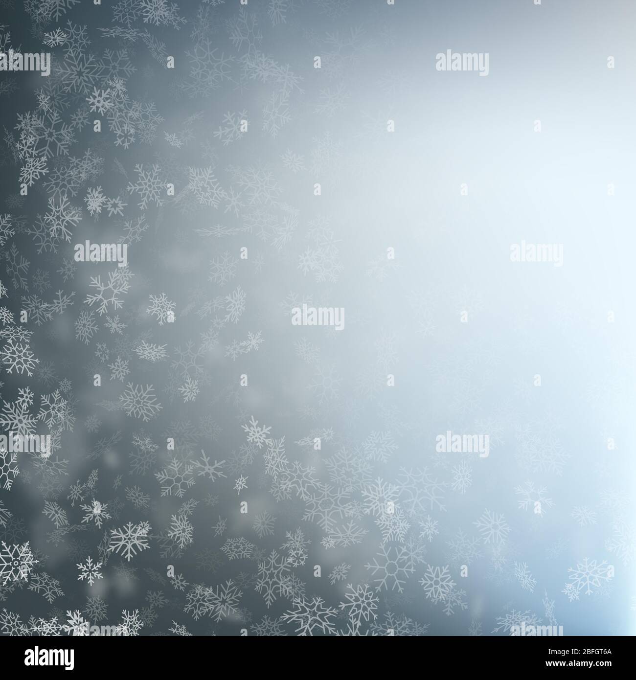 Falling snow flakes on a blurry gray blue background. EPS 10 Stock ...
