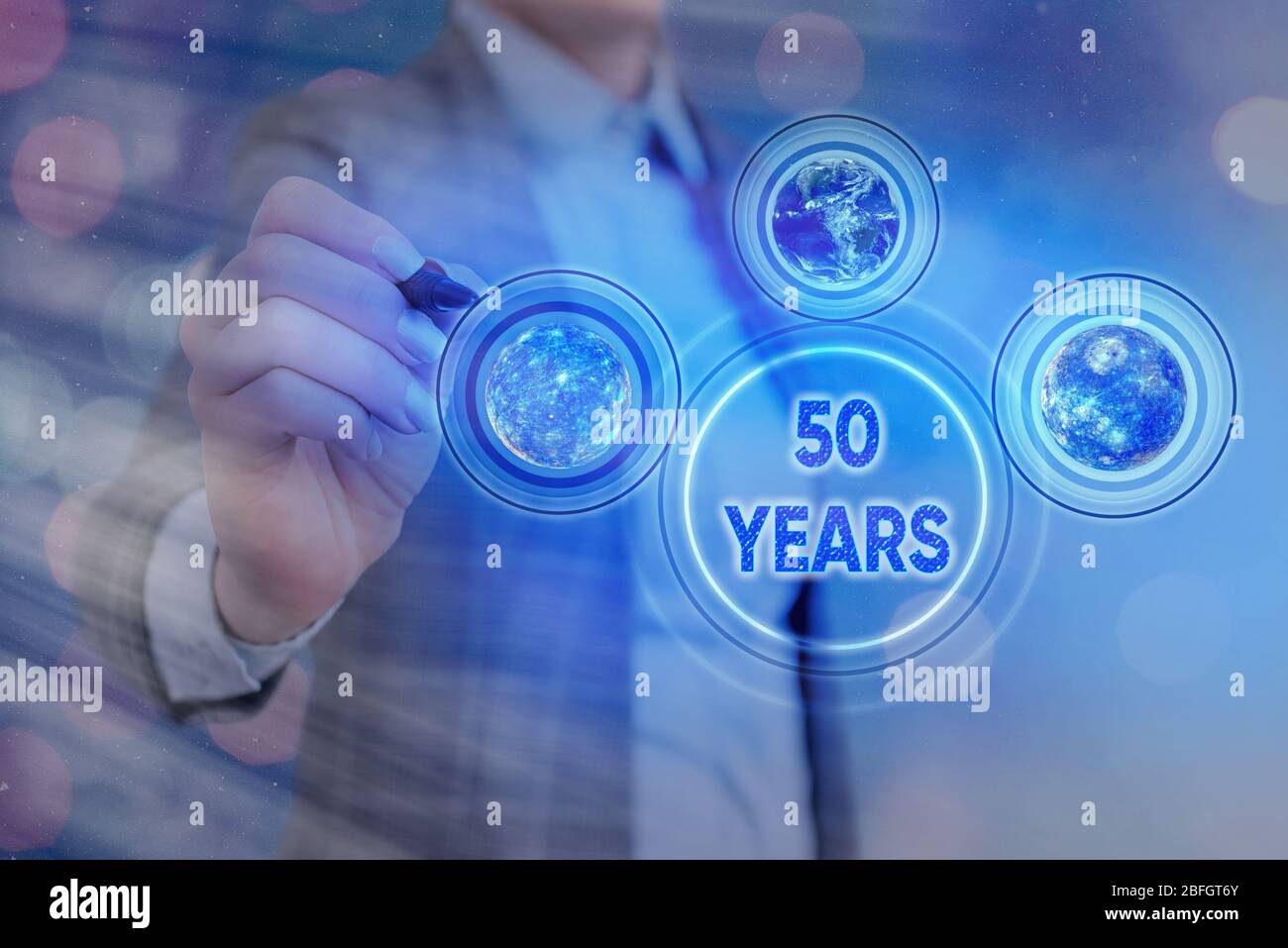 Word writing text 50 Years. Business photo showcasing Honoring Ruby ...