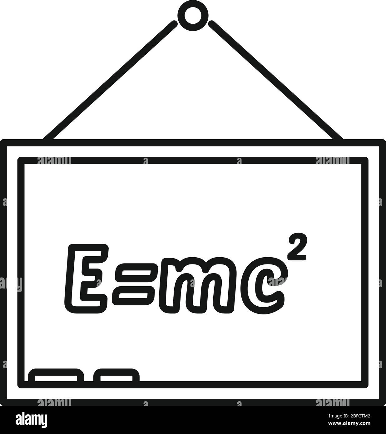 School lesson board icon. Outline school lesson board vector icon for ...