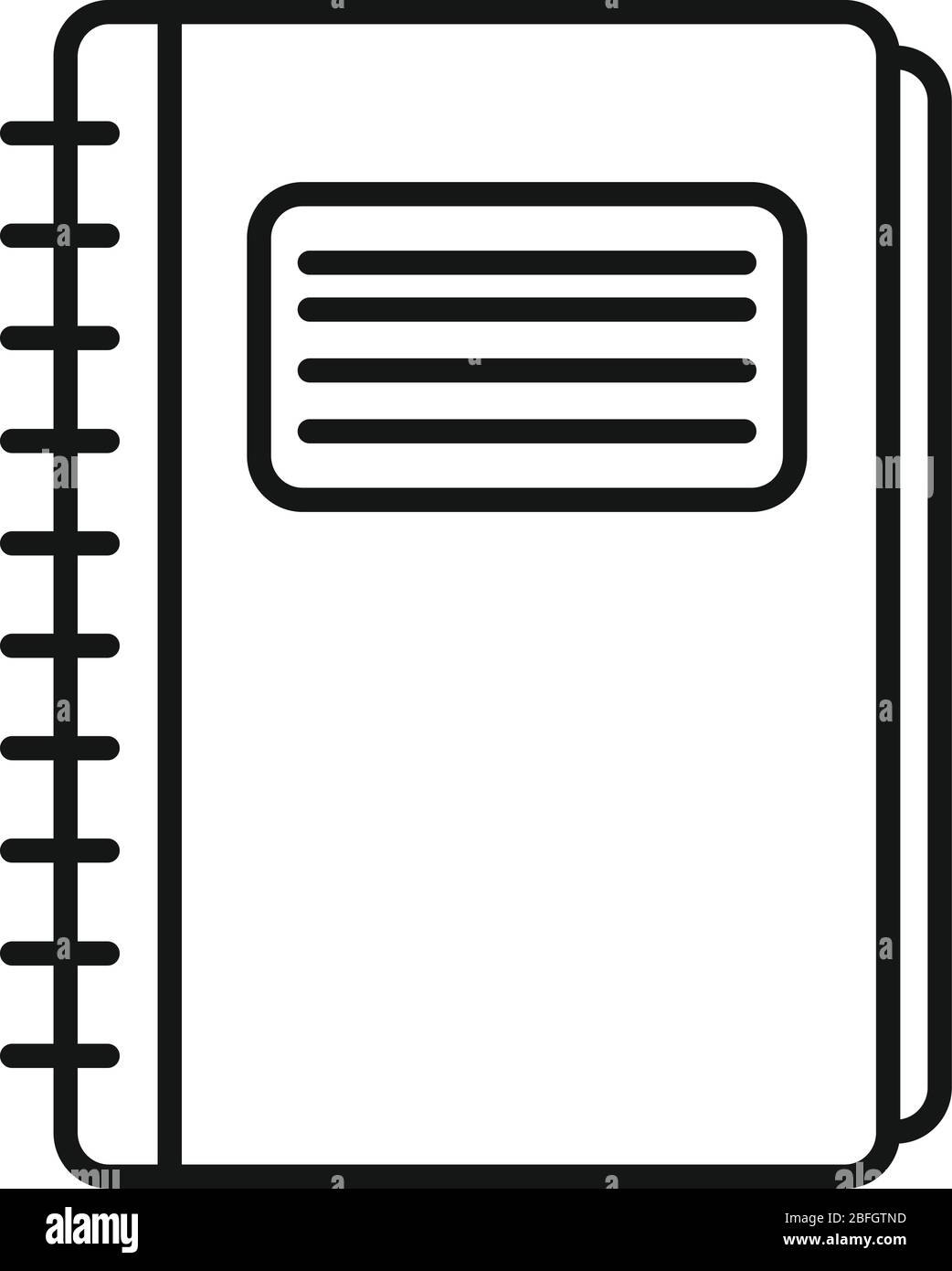 School notebook icon. Outline school notebook vector icon for web ...
