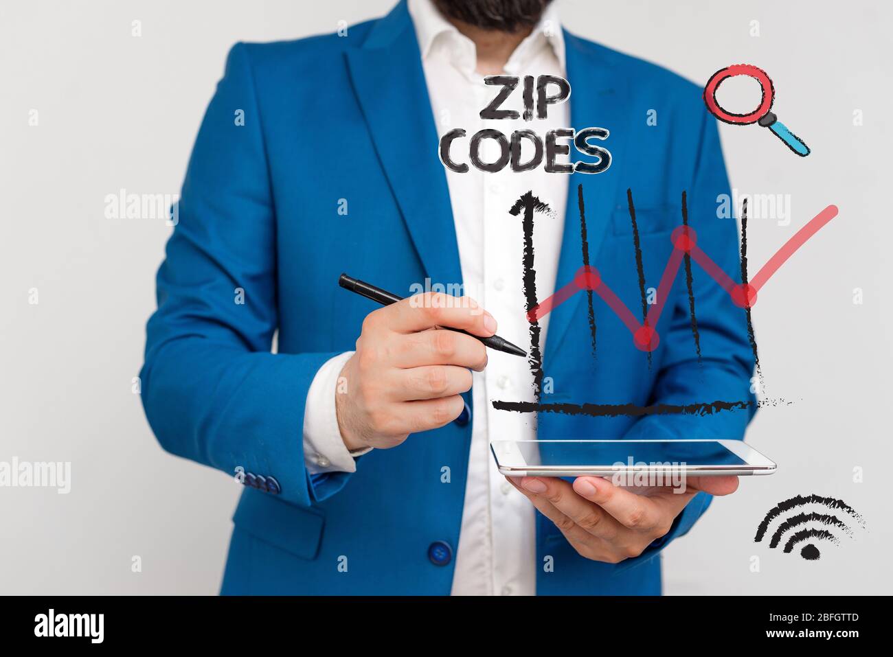 Handwriting text Zip Codes. Conceptual photo numbers added to a postal ...