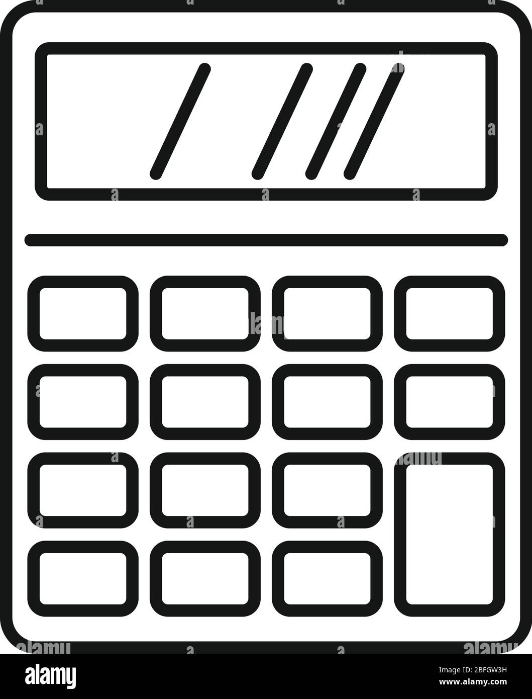 Lesson calculator icon. Outline lesson calculator vector icon for web ...
