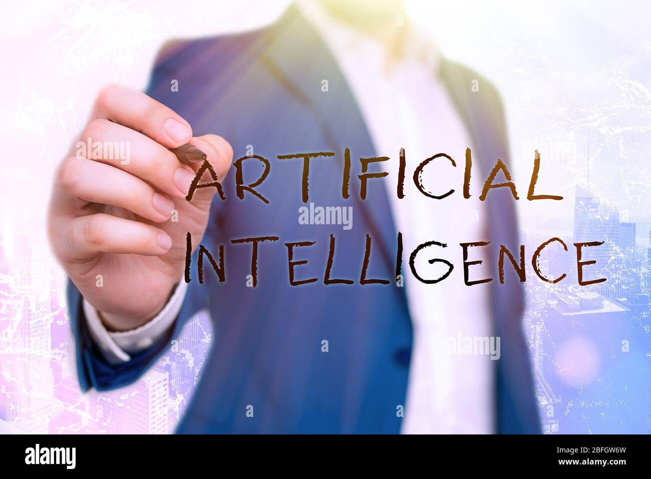 Handwriting text Artificial Intelligence. Conceptual photo Machine copy ...