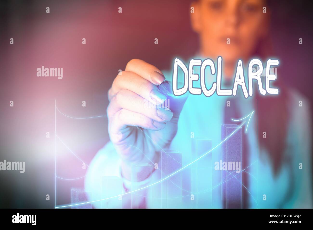 Handwriting text Declare. Conceptual photo make known or state clearly ...