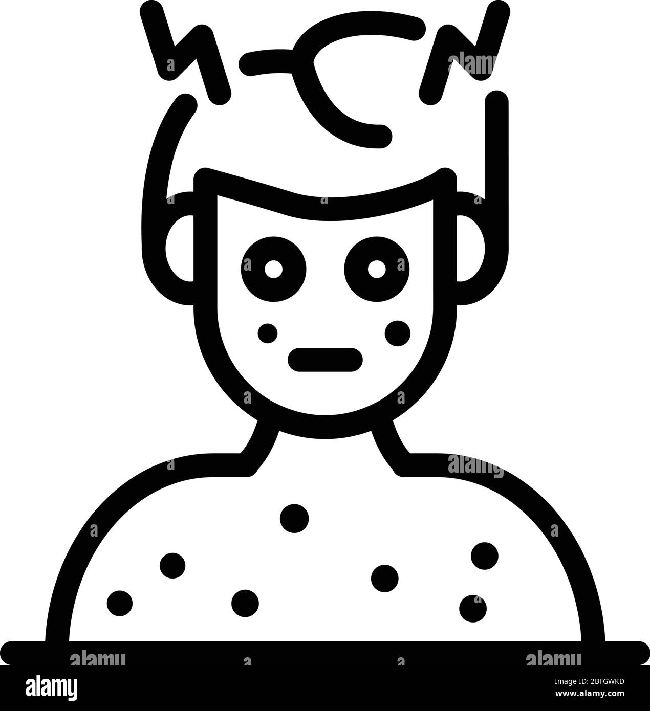 Boy chicken pox icon, outline style Stock Vector Image & Art - Alamy