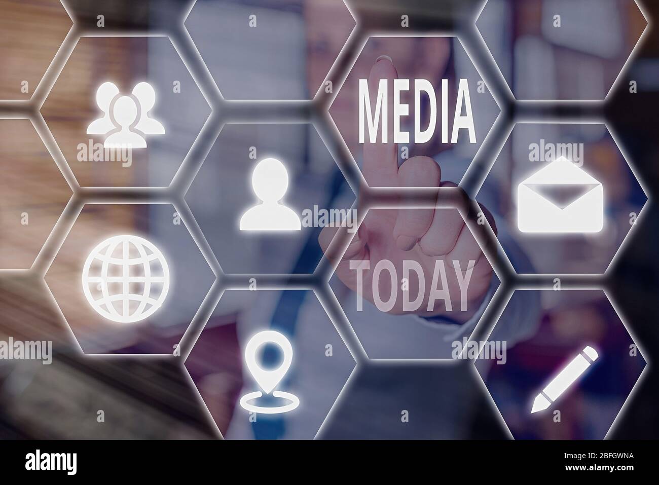 Text sign showing Media. Business photo text the main means of mass ...