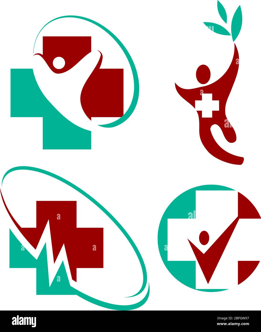 Medical Health Clinic Illustration logo template Stock Vector Image ...