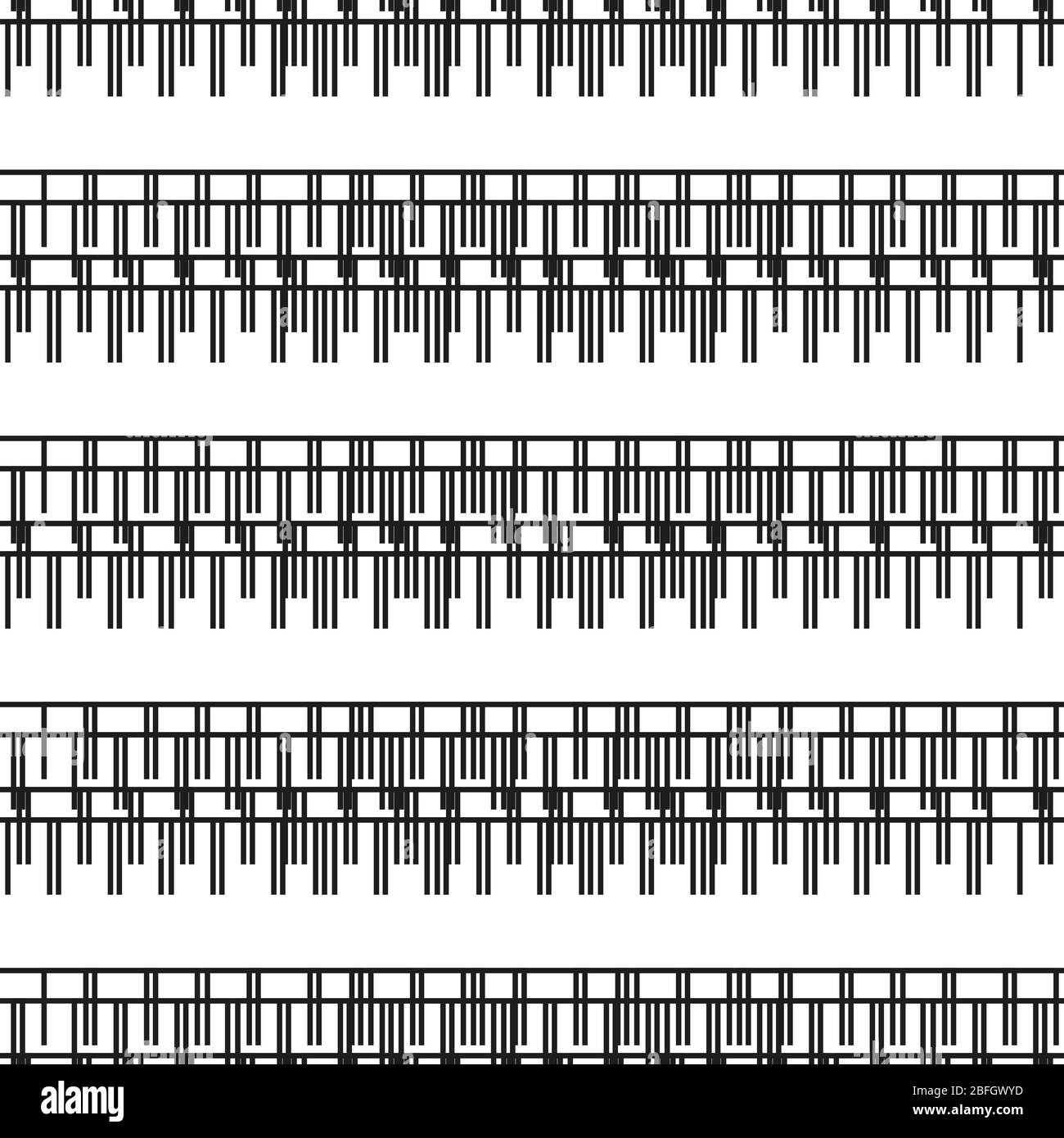 Grid of intersecting lines. Seamlessly repeatable pattern. Irregular, random thin, thick lines ...