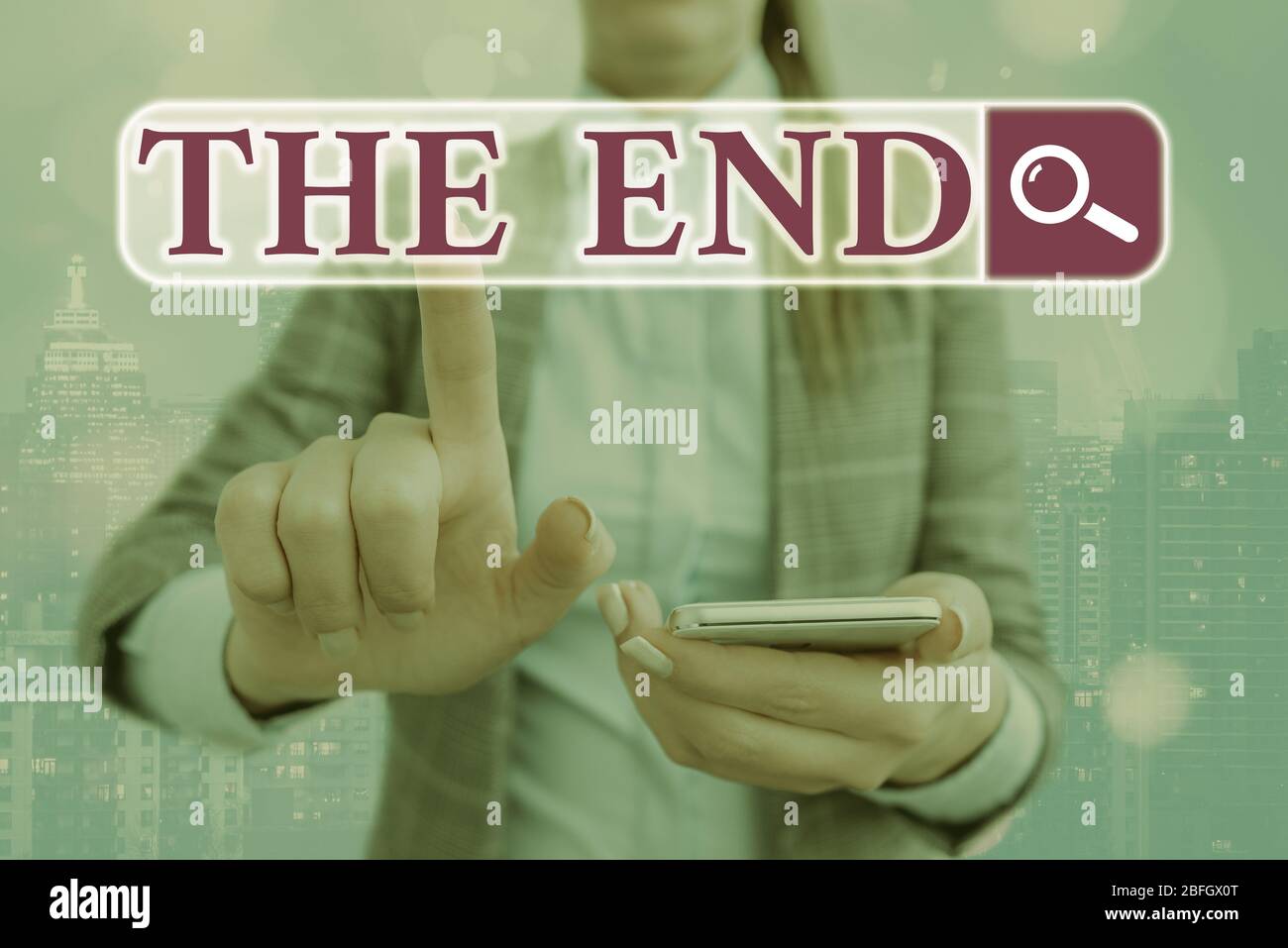 Handwriting text writing The End. Conceptual photo Final part of play ...