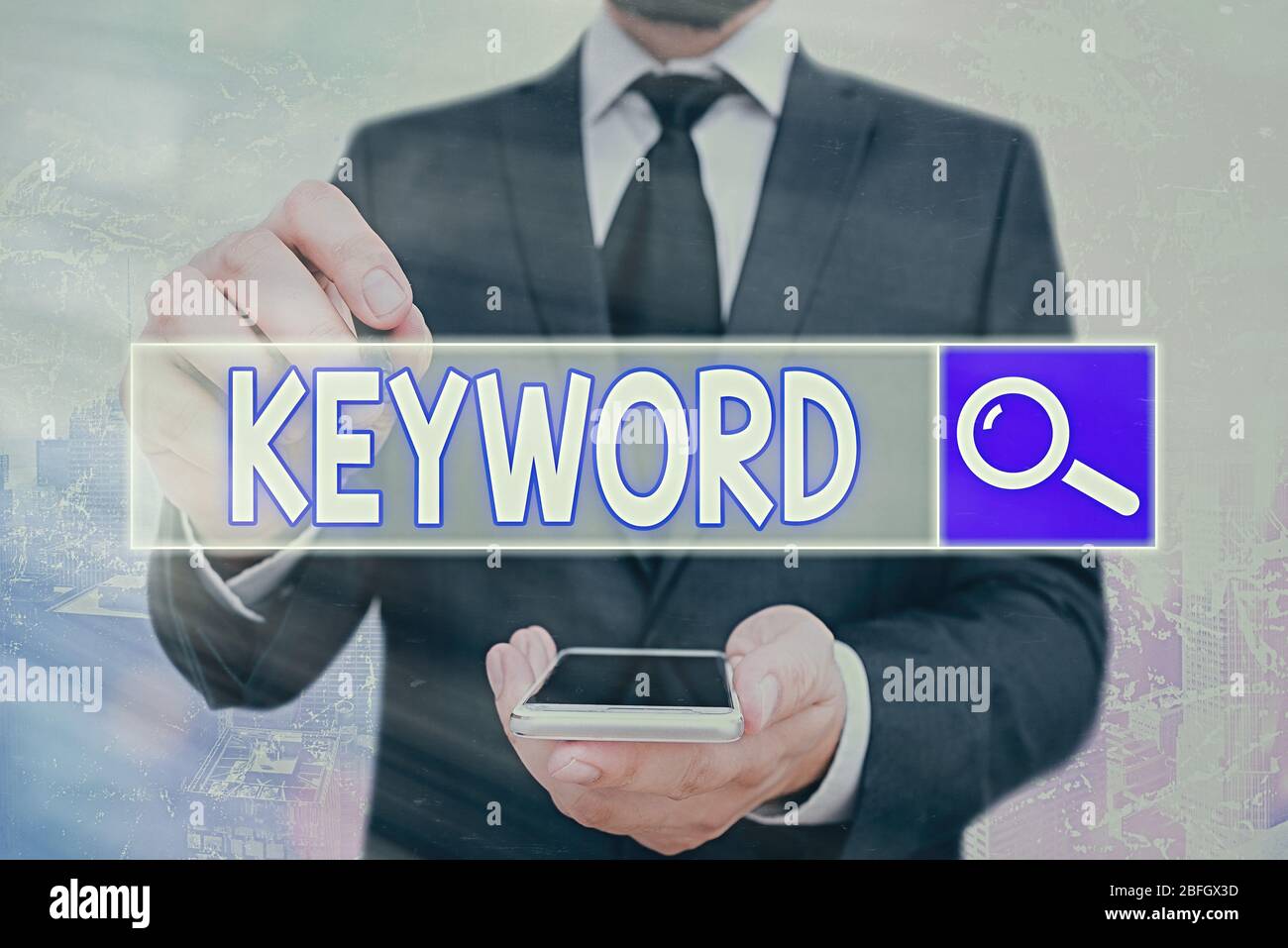 Handwriting text Keyword. Conceptual photo word which acts as the key ...