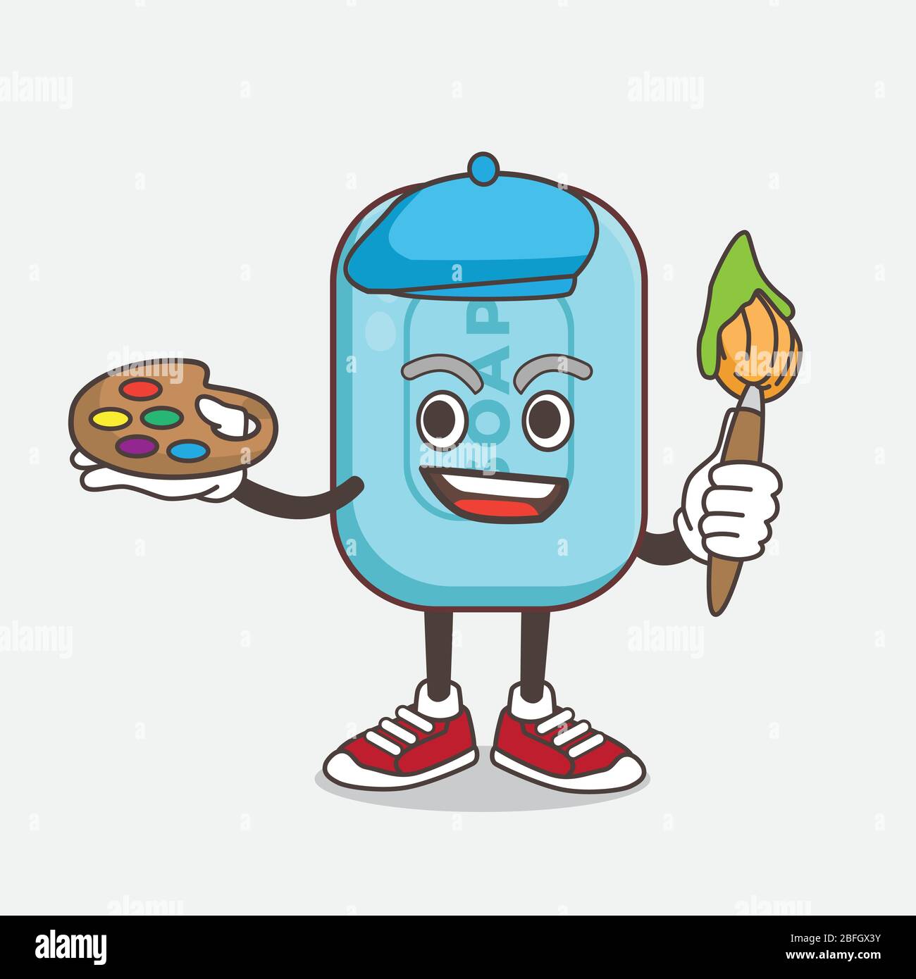 Illustration of Blue Soap Mascot Character Vector Stock Vector Image ...