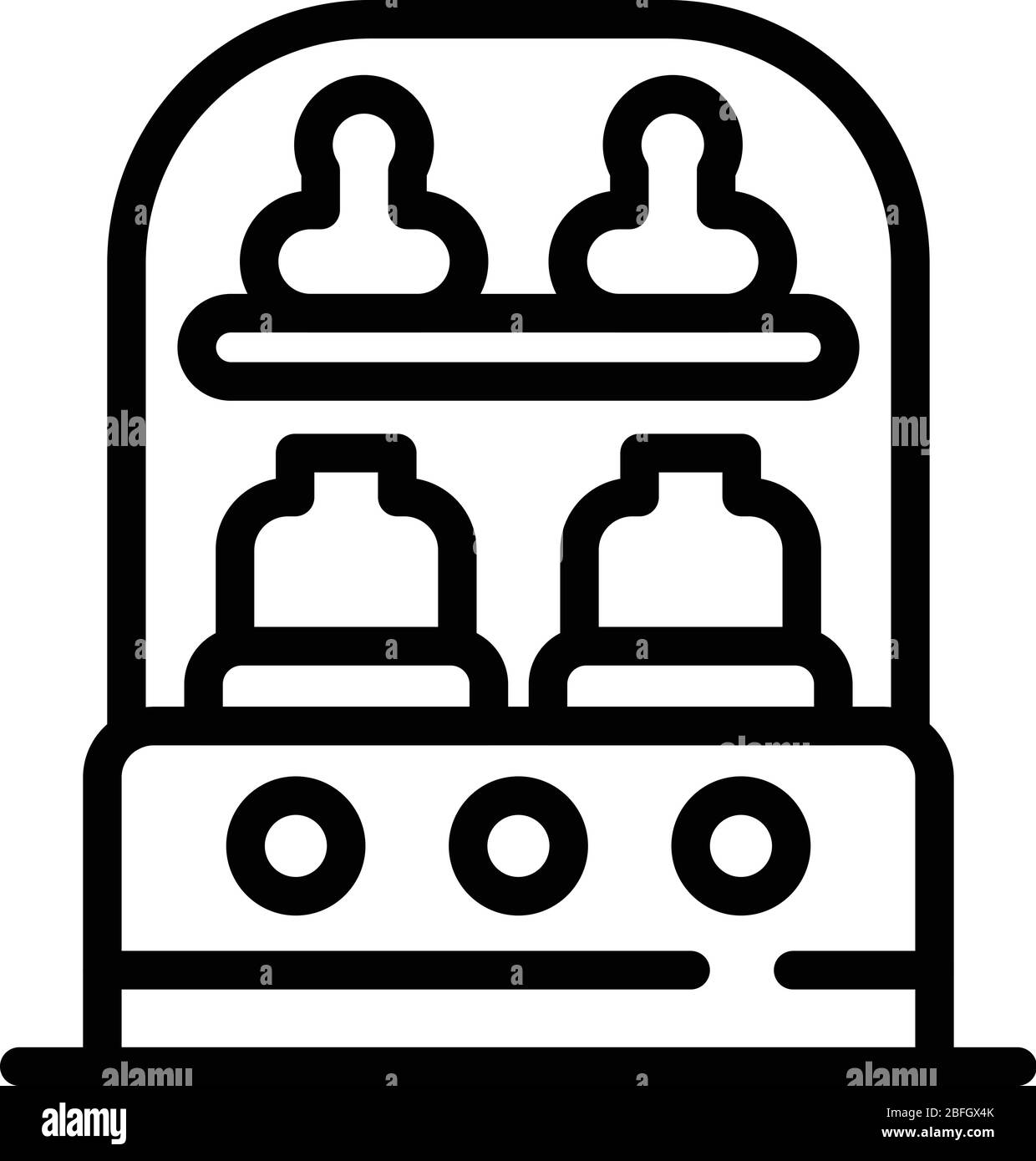 Sterilizing bottle machine icon, outline style Stock Vector Image & Art ...